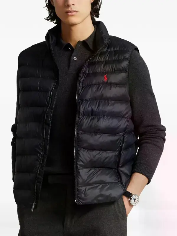 Polo Ralph Lauren Quilted Logo Embroidered Gilet - Blue