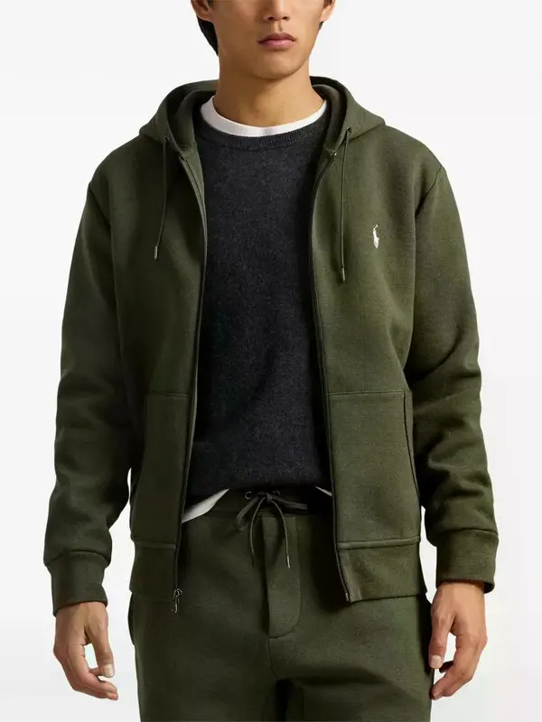 Polo Ralph Lauren Embroidered Logo Zip-up Hoodie - Green