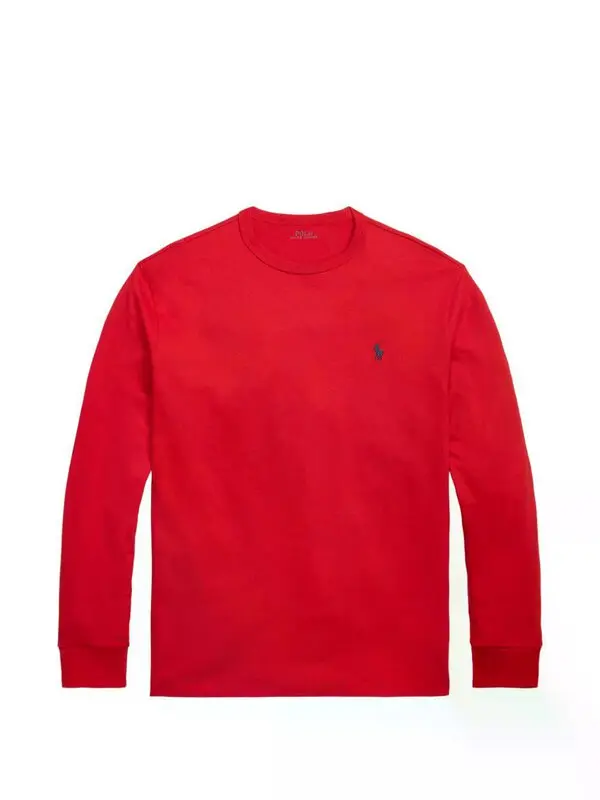 Polo Ralph Lauren Embroidered-logo Long-sleeve T-shirt - Red
