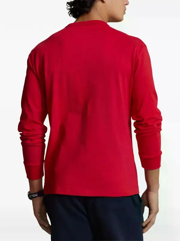 Polo Ralph Lauren Embroidered-logo Long-sleeve T-shirt - Red