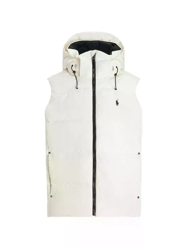 Polo Ralph Lauren Quilted Gilet With Detachable Hood - White