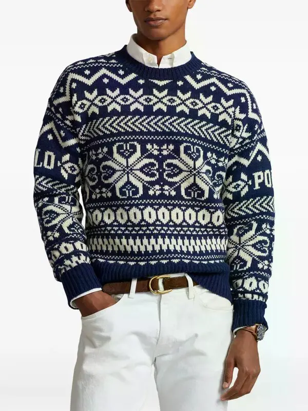 Polo Ralph Lauren Fair Isle Logo Intarsia Sweater