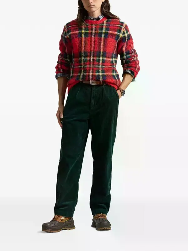 Polo Ralph Lauren Pleated Corduroy Trousers - Green