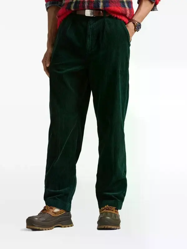 Polo Ralph Lauren Pleated Corduroy Trousers - Green