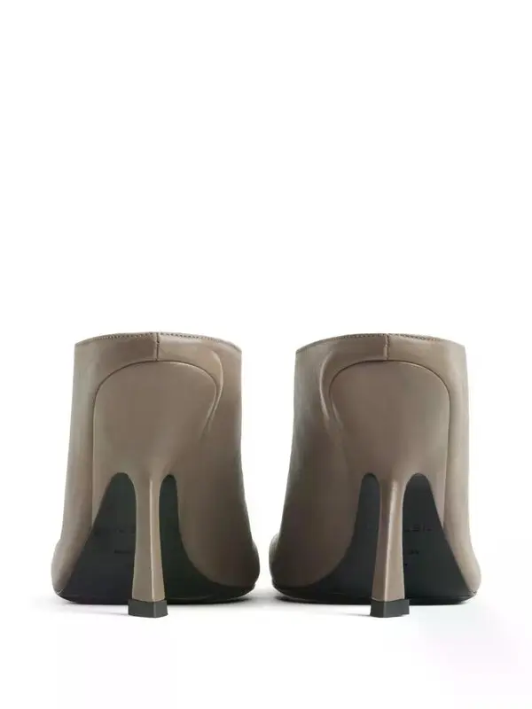 MUGLER Square-toe Leather Mules With Stiletto Heel