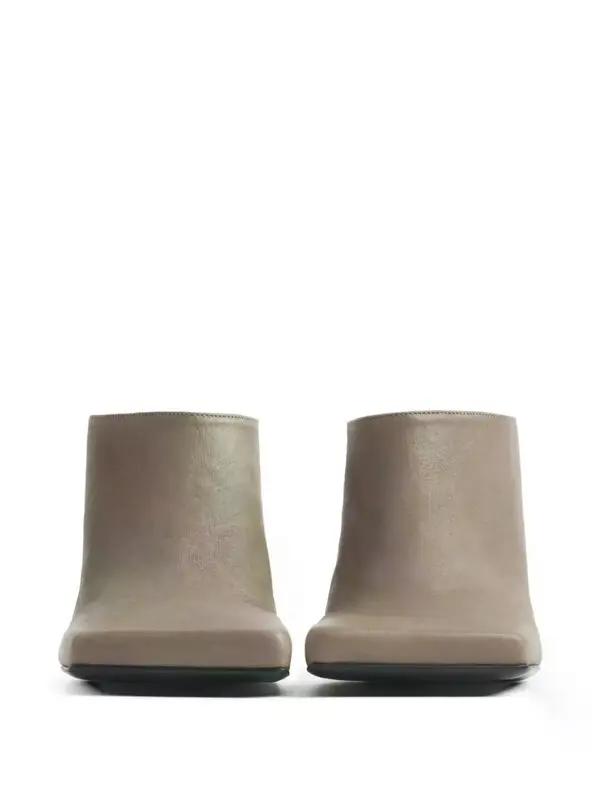 MUGLER Square-toe Leather Mules With Stiletto Heel