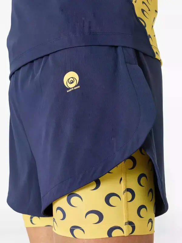 MARINE SERRE Moon Print Layered Shorts