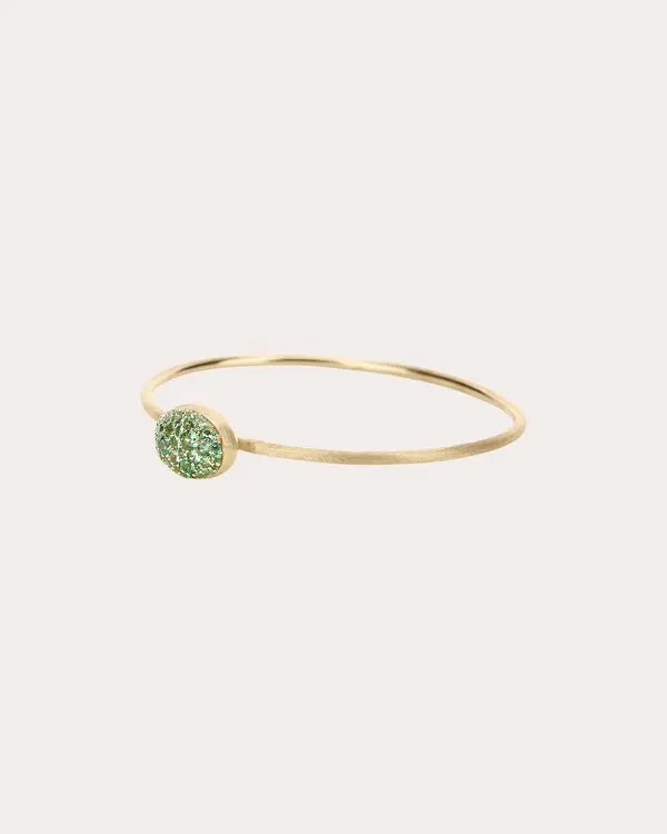 NANIS ITALIAN JEWELS Tsavorite Pavé Medium Lattementa Boules Bangle - Green