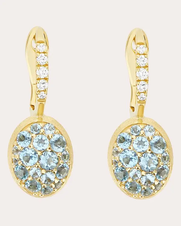 NANIS ITALIAN JEWELS Small Anice Boules Ciliegine Drop Earrings - Blue