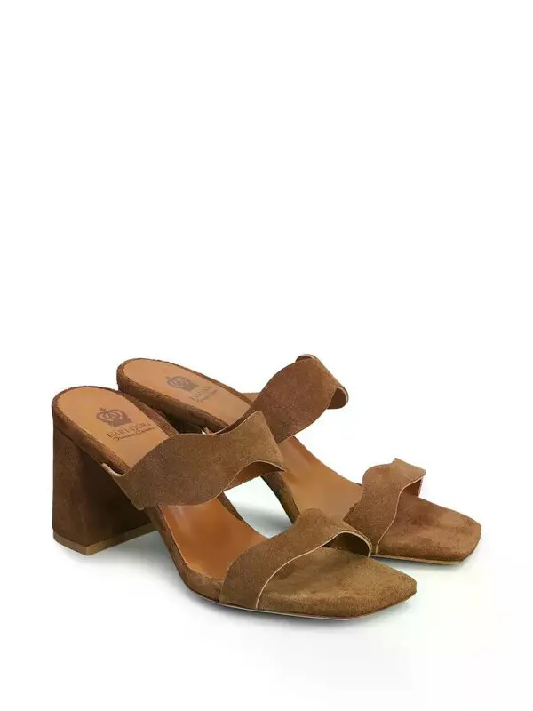 L'ARIANNA Suede Double-strap Mules
