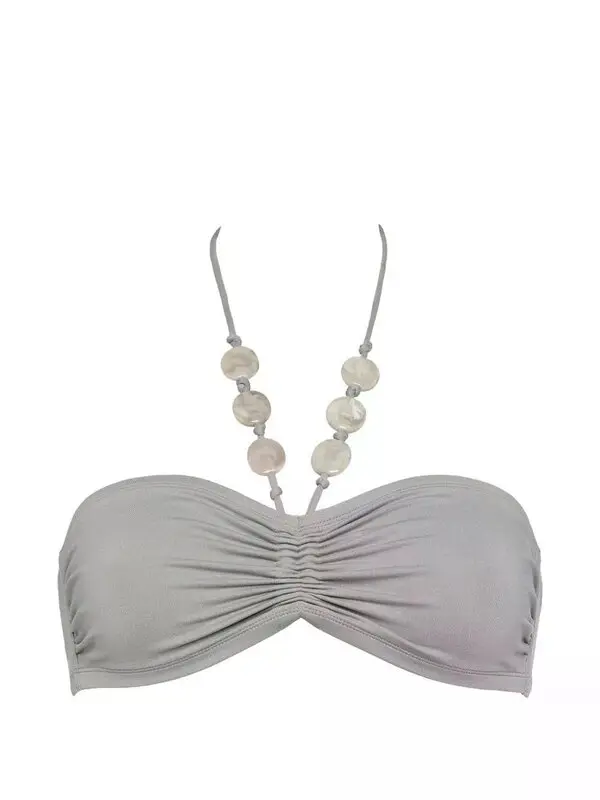 ERES Lana Bandeau Bikini Top With Ruched Detail - Grey