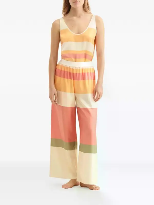 ERES Sorbets Striped Silk Sleeveless Top