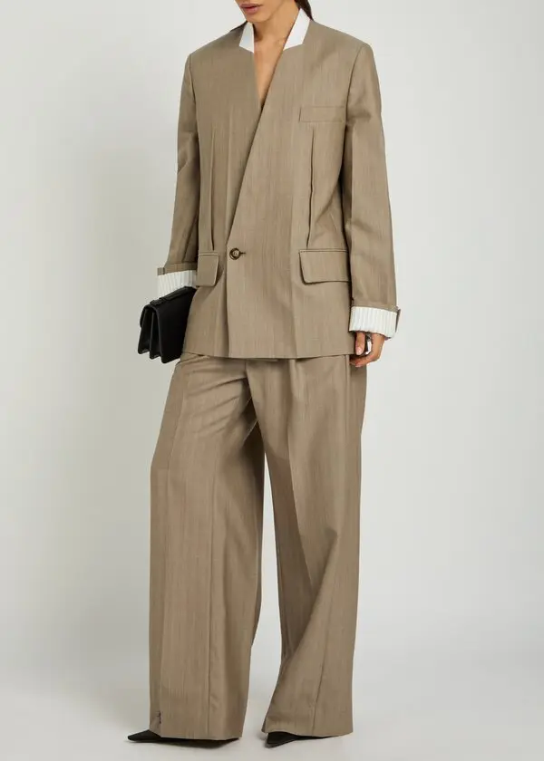 Victoria Beckham Wide-leg Wool Trousers