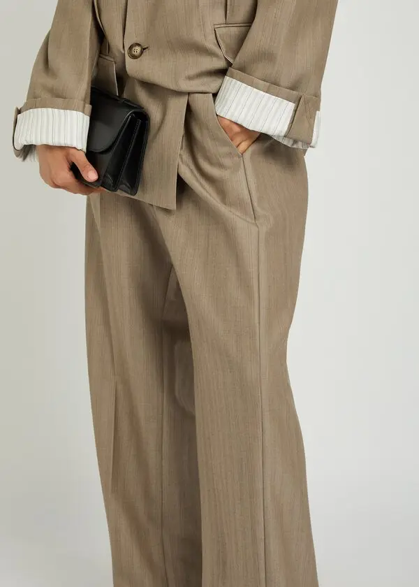 Victoria Beckham Wide-leg Wool Trousers