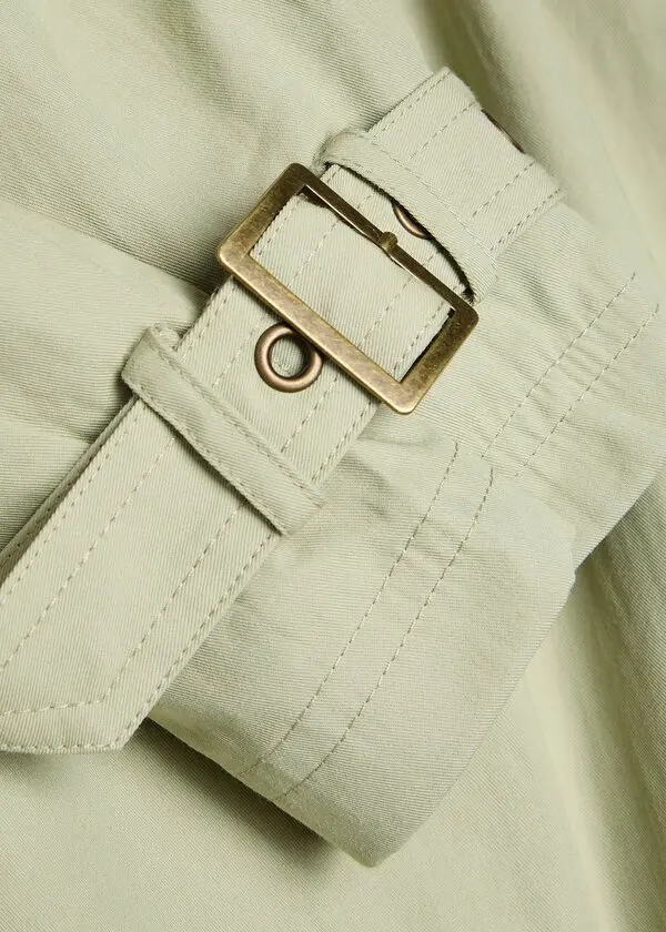 Ronny Kobo Cotton-blend Poplin Trench Coat - Light Green
