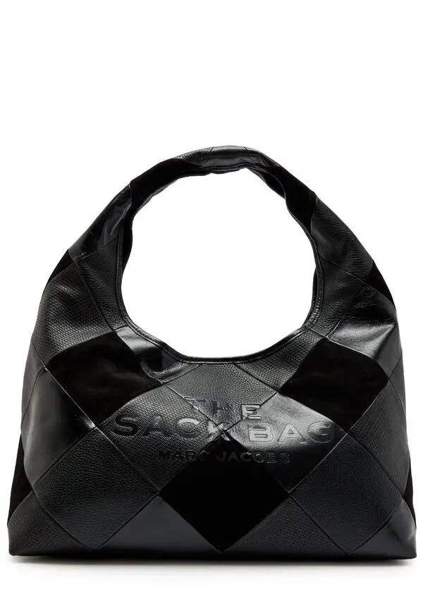 Marc Jacobs The Sack Panelled Suede And Leather Shoulder Bag