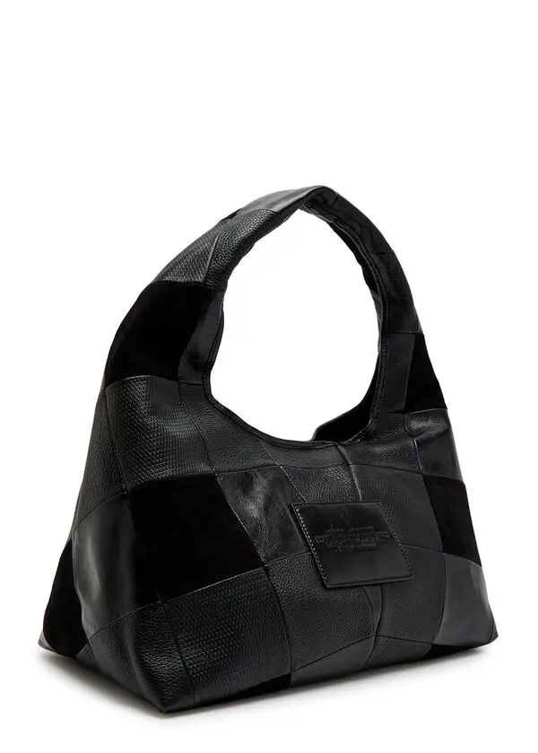 Marc Jacobs The Sack Panelled Suede And Leather Shoulder Bag