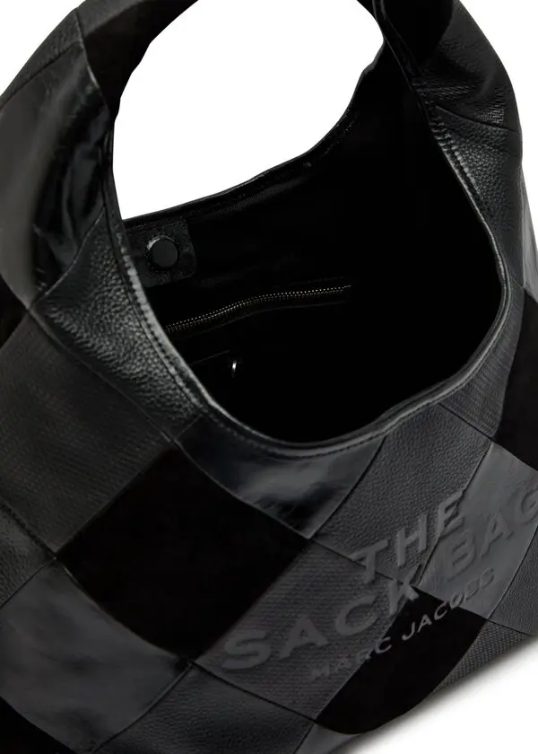 Marc Jacobs The Sack Panelled Suede And Leather Shoulder Bag