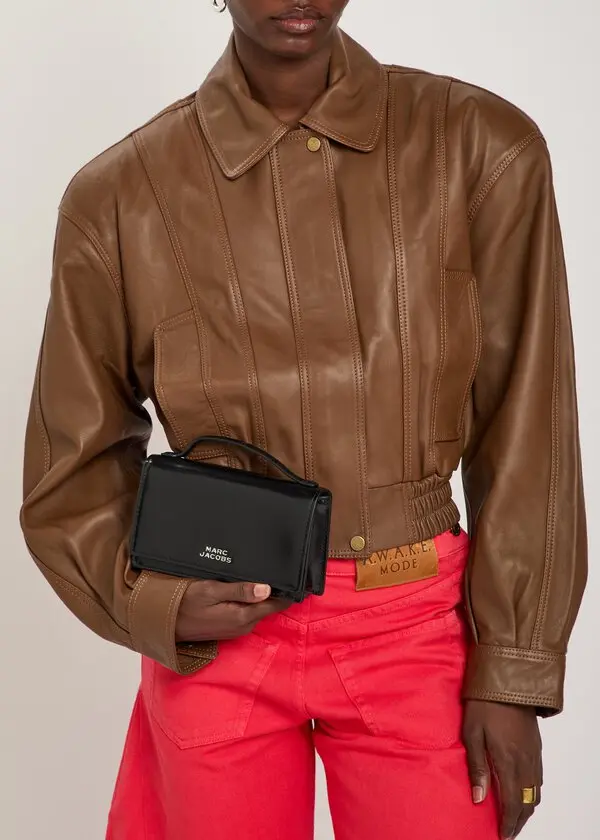 Marc Jacobs Glam Mirror Mini Glossed Leather Cross-body Bag