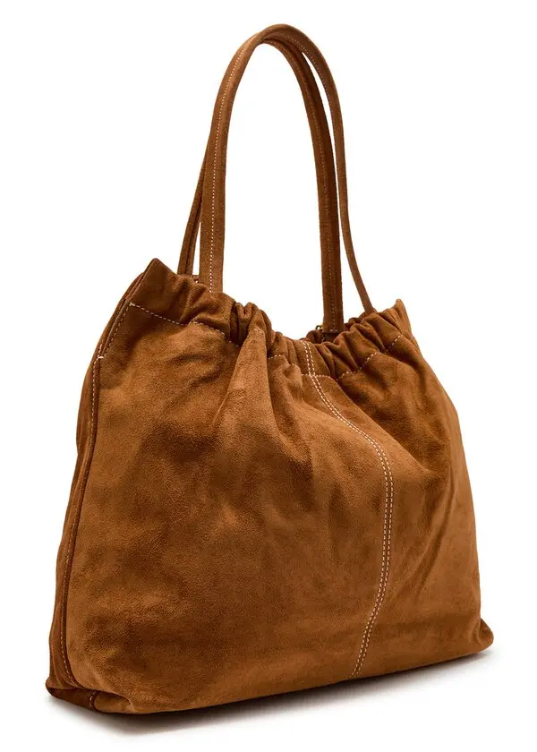 Marc Jacobs Suede Tote Bag With Chain Detail