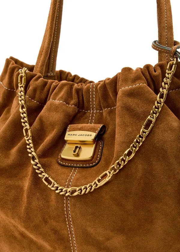 Marc Jacobs Suede Tote Bag With Chain Detail