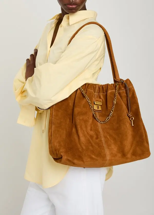 Marc Jacobs Suede Tote Bag With Chain Detail