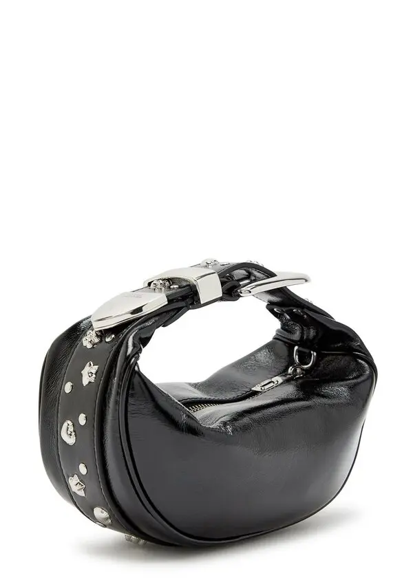 Marc Jacobs The Party Studded Glossed Leather Top Handle Bag