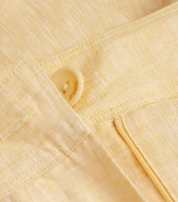 ERES Linen Enjouee Tailored Shorts - Yellow