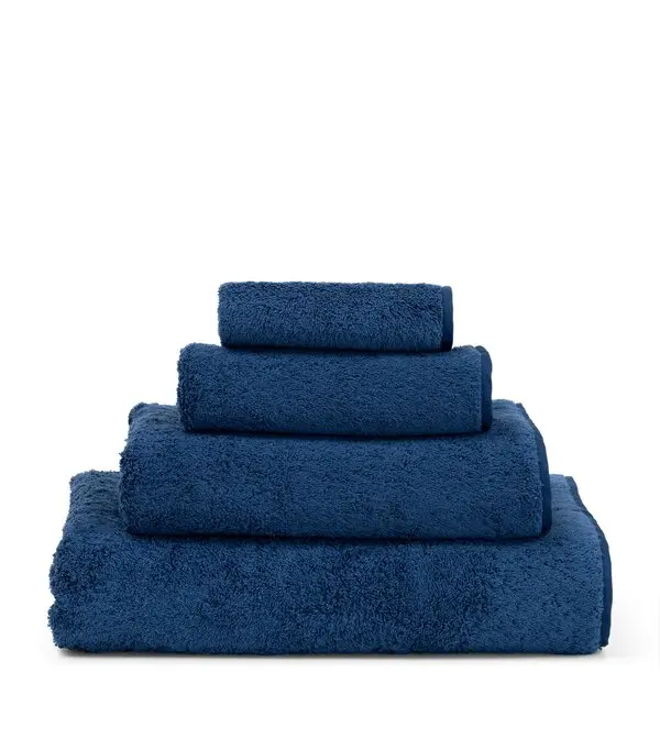 Frette Cotton Unito Wash Cloth - Blue