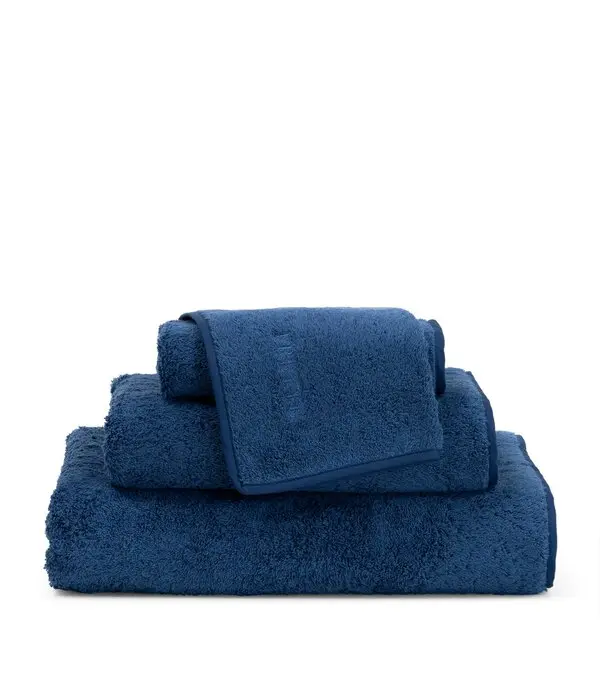 Frette Cotton Unito Wash Cloth - Blue