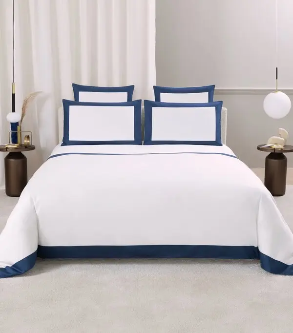 Frette Cotton Bold Duvet Cover - Blue