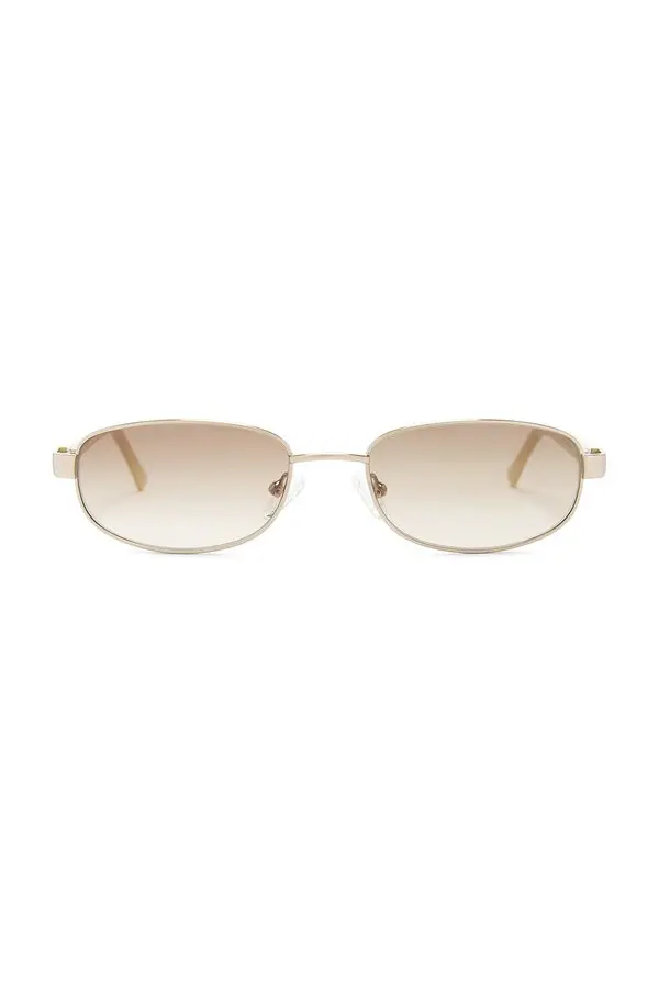 VINCENT BOULEVARD Canoga Oval Sunglasses - Silver & Sable