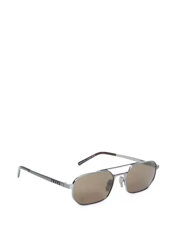 Prada Geometric Frame Sunglasses - Silver