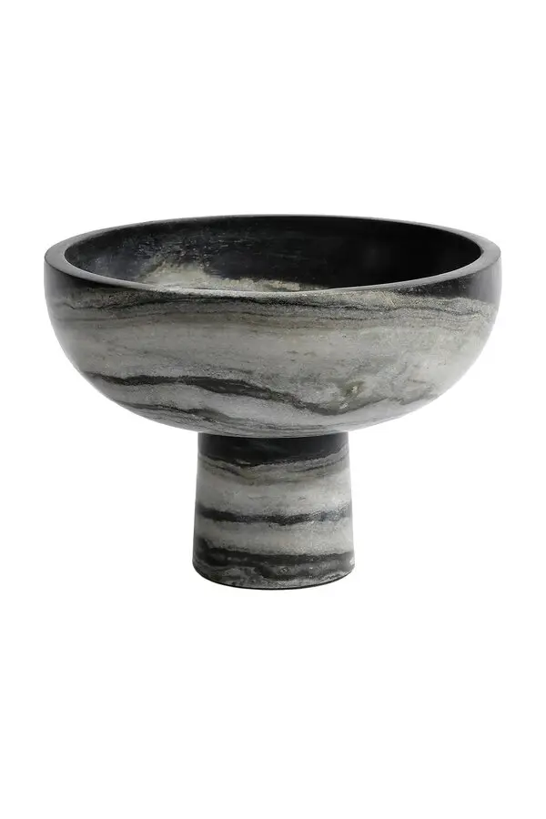 THE FAVORITES Panda Marble Footed Bowl - Black