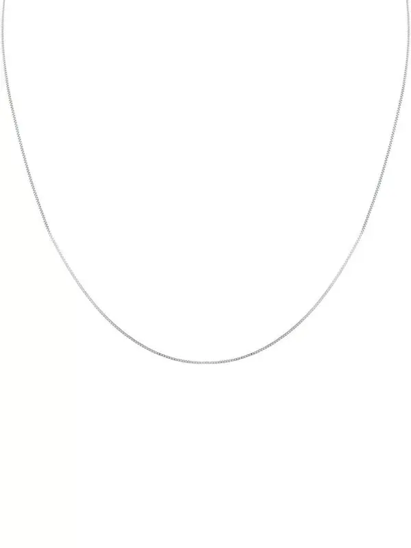 LB EXCLUSIVE Platinum Polished Box Chain Necklace - Silver