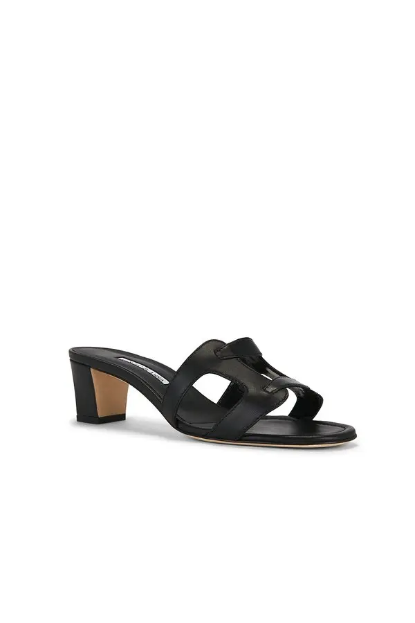 Manolo Blahnik Grellanu 50 Sandal - Black