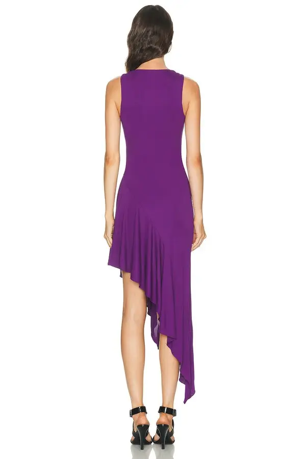 Alaïa Asymmetrical Ruffled Dress