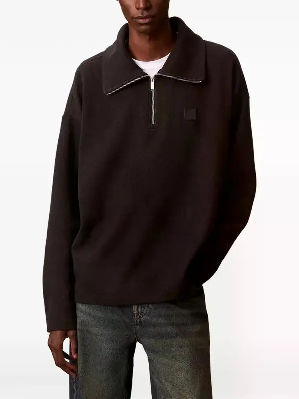 Calvin Klein Quarter-zip Logo-patch Sweater
