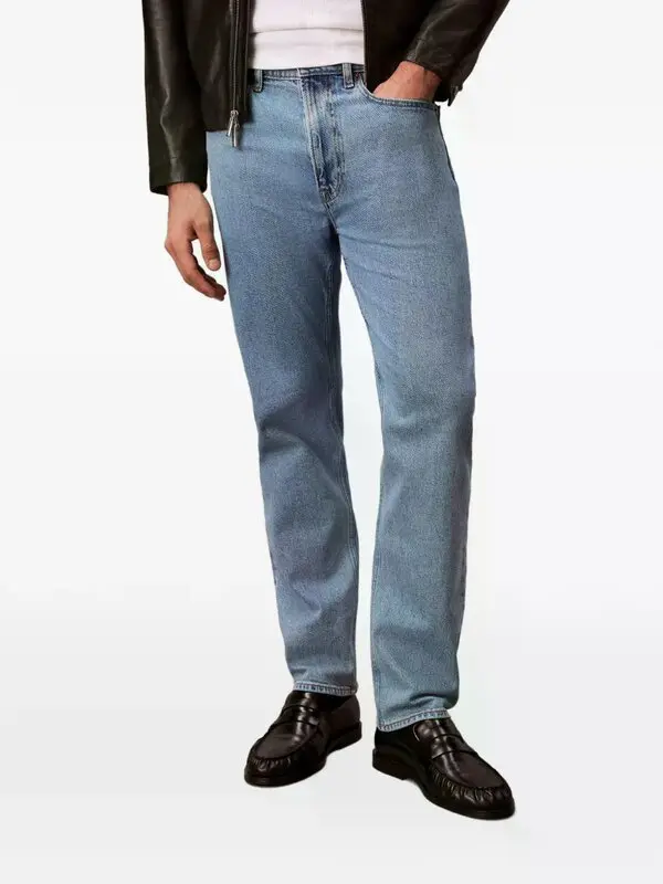 Calvin Klein Light Wash Logo Patch Jeans