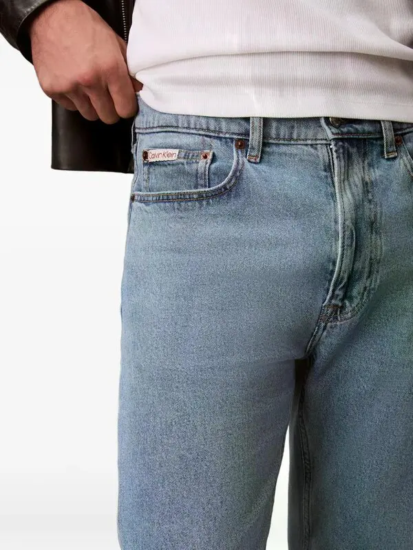 Calvin Klein Light Wash Logo Patch Jeans