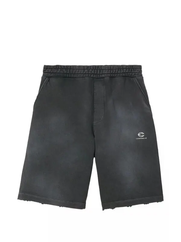 Camper Logo Raw Edge Hem Shorts