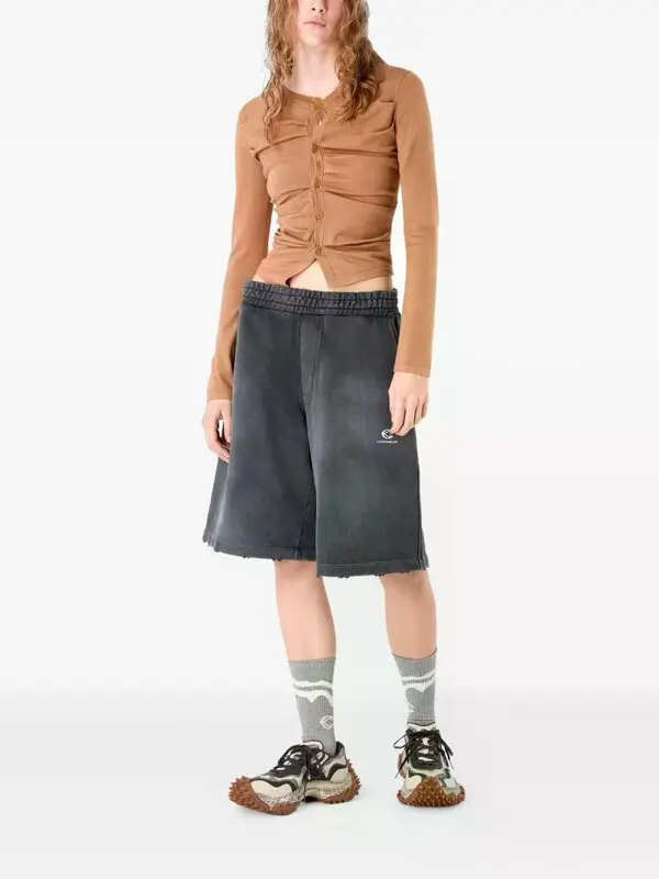 Camper Logo Raw Edge Hem Shorts