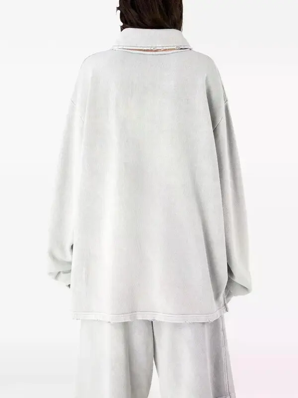 Camper Frayed Collar Sweatshirt