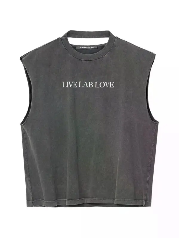 Camper Sleeveless Round Neck Cotton Top