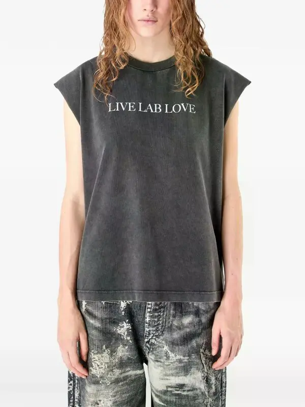 Camper Sleeveless Round Neck Cotton Top