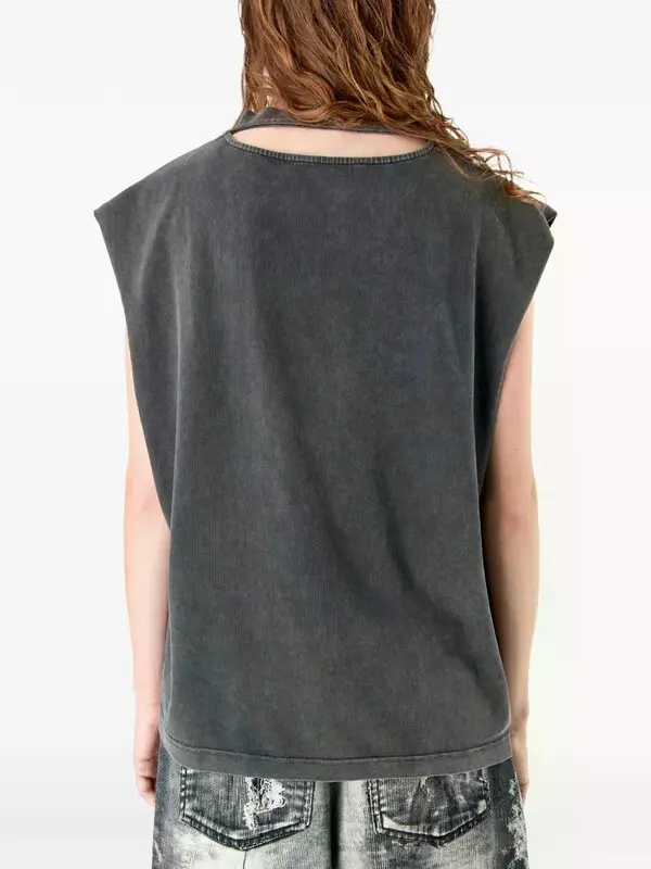 Camper Sleeveless Round Neck Cotton Top