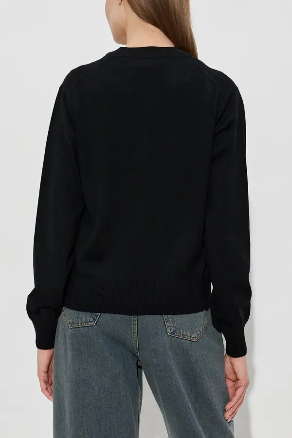 Kenzo Embroidered Logo Wool Cardigan