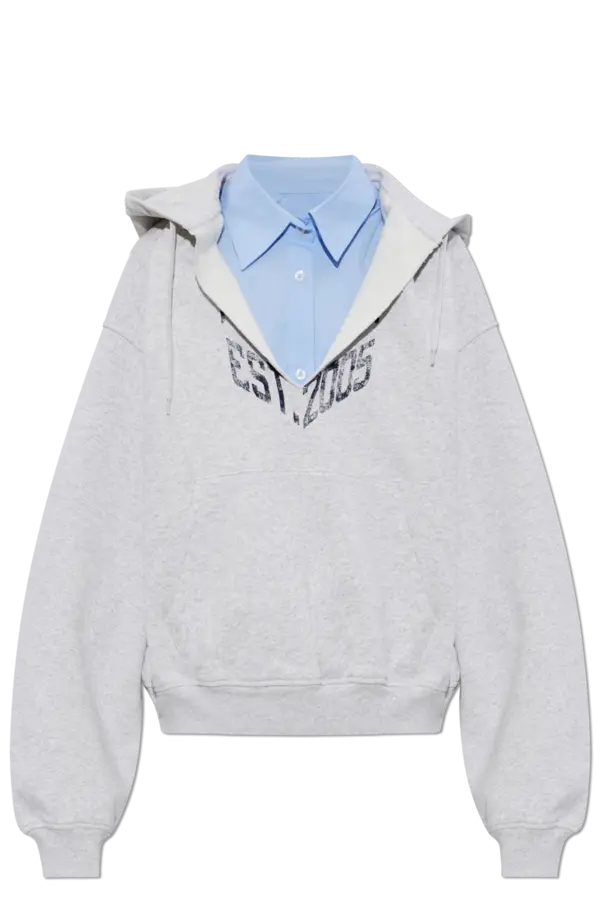Alexander Wang Oversized Cotton Hoodie - Grey