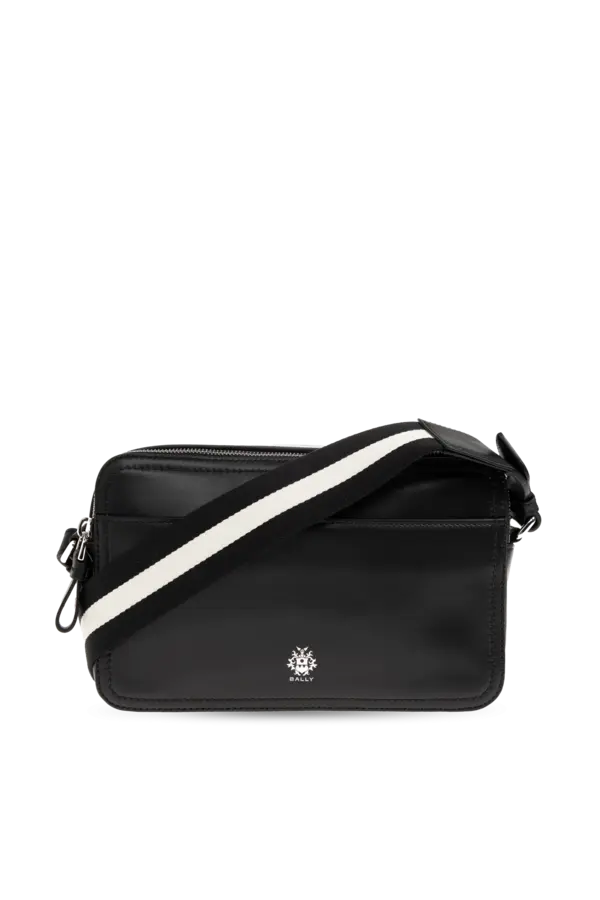 Bally Ray" Leather Shoulder Bag - Black