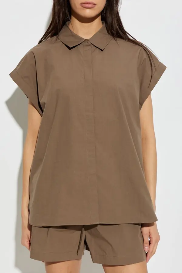 Matteau Short-sleeved Shirt With Classic Collar - Brown